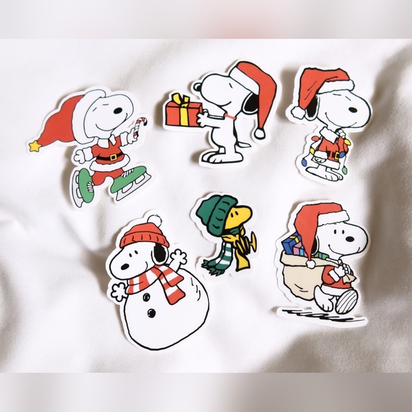Design | Snoopy Stickers Snoopy Christmas Stickers Handmade Stickers ...